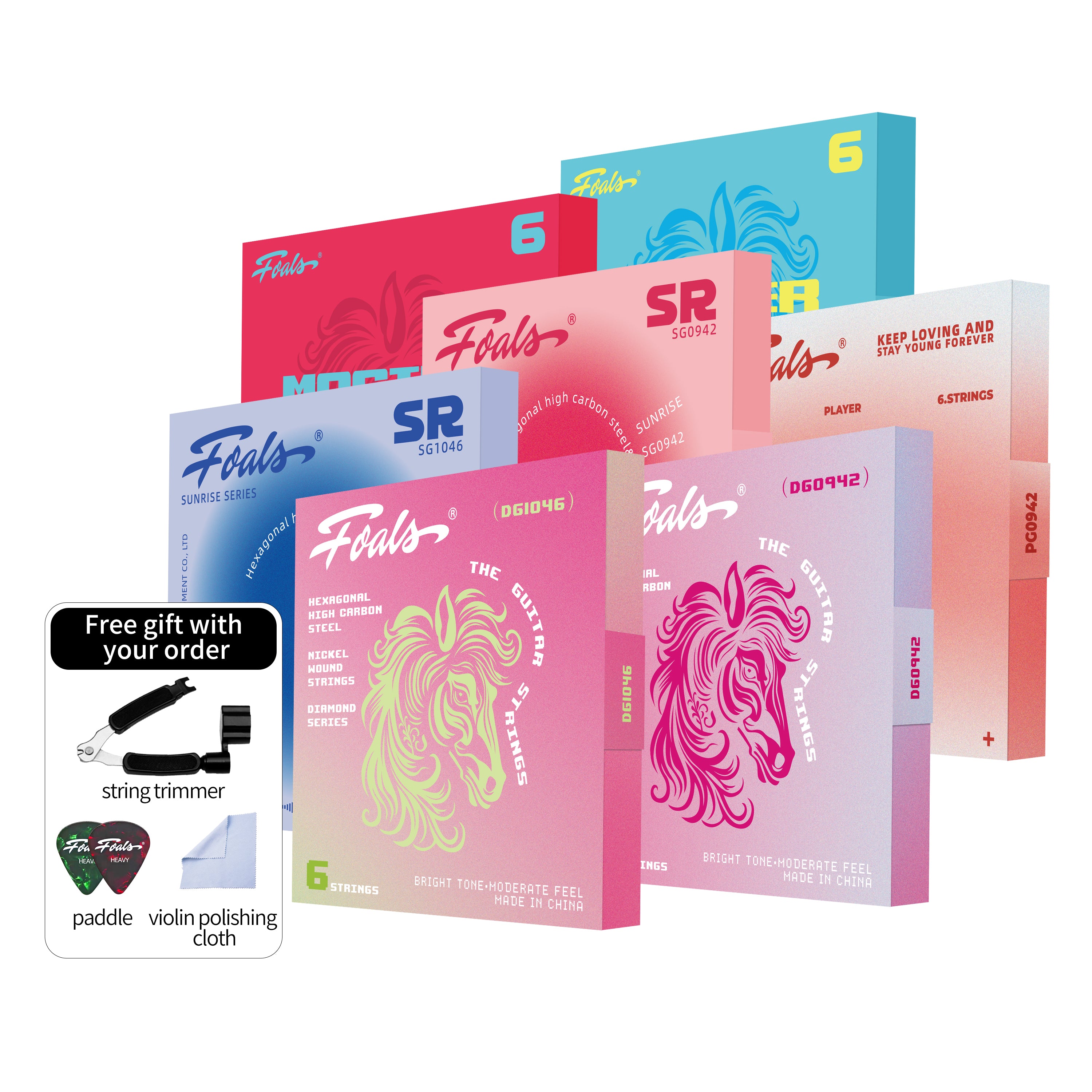 Foals Electric Guitar Strings - Multi-Layer Nano Coated Anti-Rust Full ...